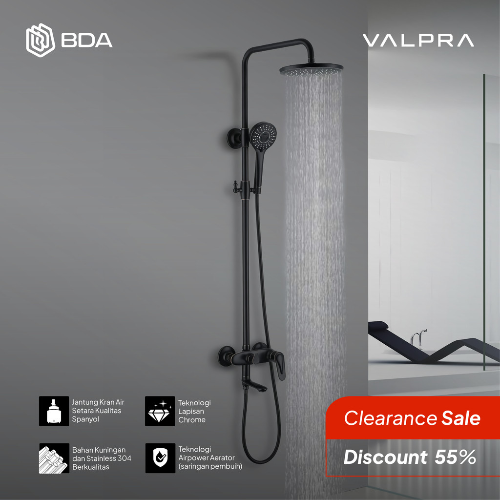 Jual Valpra Shower Kamar Mandi Set Shower Set Tiang Shower Mandi Panas ...