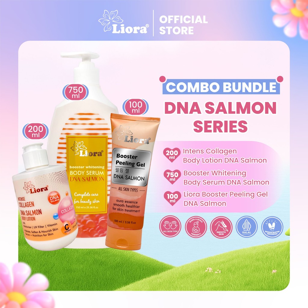 Jual [Bundle Hemat DNA SERIES] Liora Body Serum Dna Salmon 750ml ...
