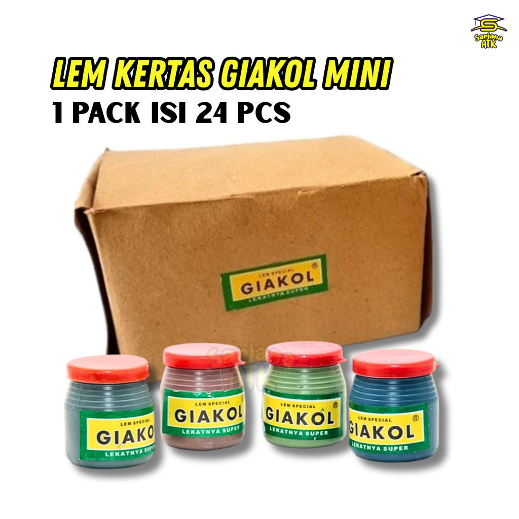 Jual (1 Pak = 24 pcs) Lem Kertas / Lem Colek / Lem Murah / Lem GIAKOL ...