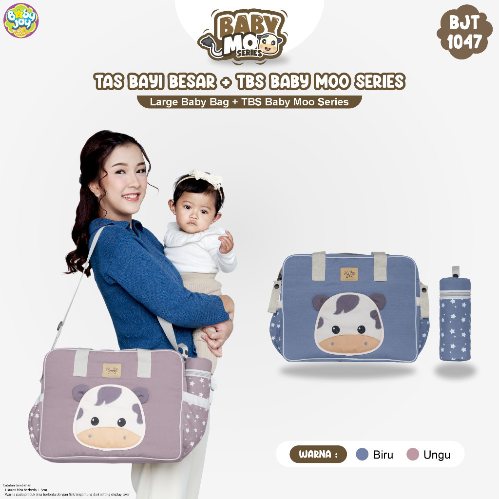 Jual Tas Bayi Besar + Tempat Botol Susu Baby Joy Baby Moo Series ...