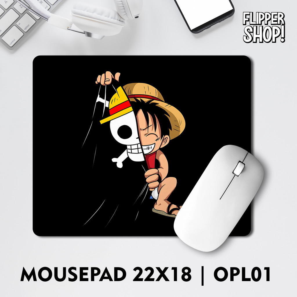 Jual Mousepad Flipper Motif Anime One Piece Luffy Gear 5 Chibi cute ...