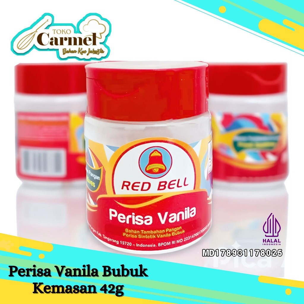 Jual Perisa Vanila Bubuk 42 gr merk Red Bell Vanili Powder | Shopee ...