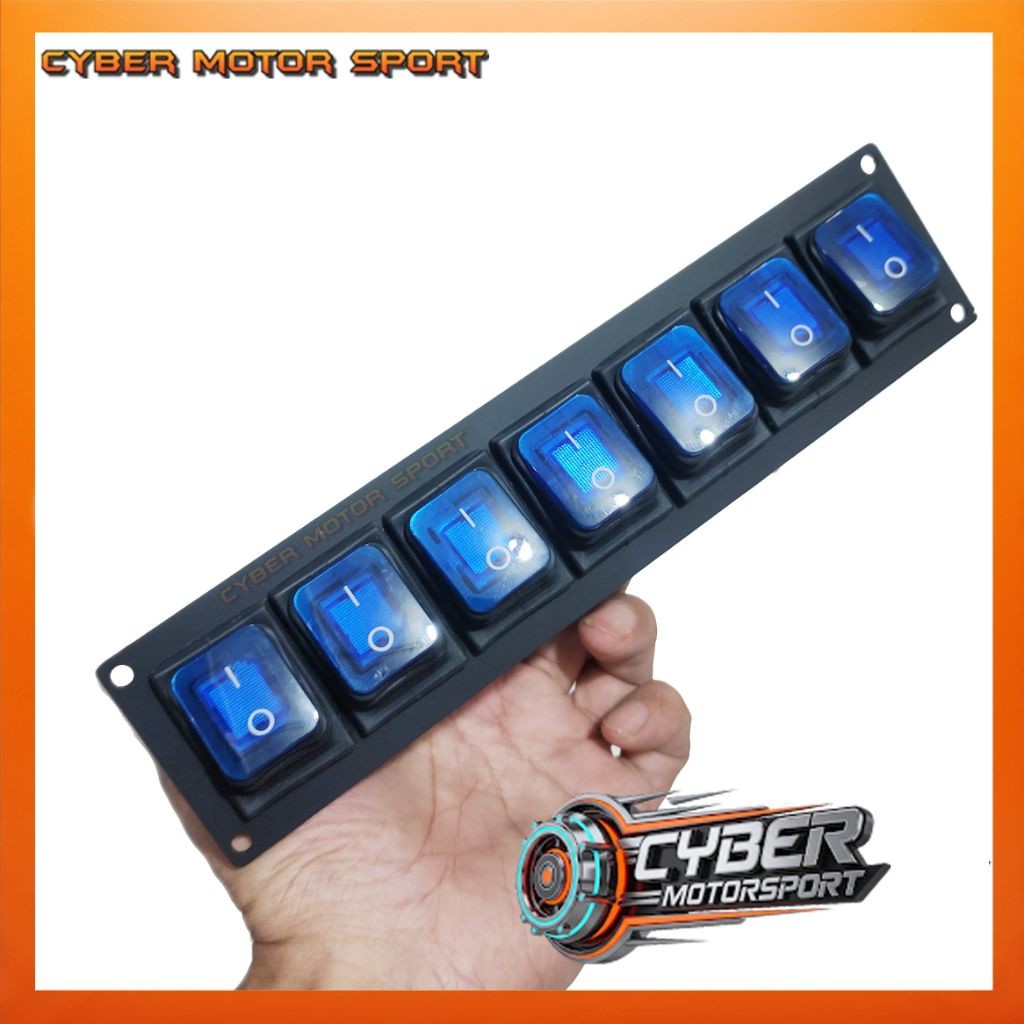 Jual Switch panel mobil 12v 24 volt 7 saklar tombol lampu mobil offroad ...