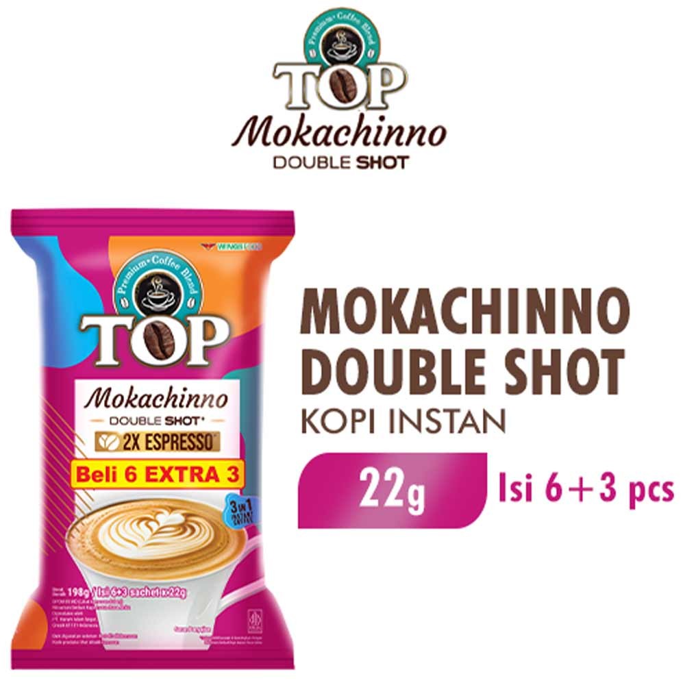 Jual TOP COFFEE KOPI INSTANT 3 IN 1 (6+3) MOKACHINNO 198g | Shopee ...