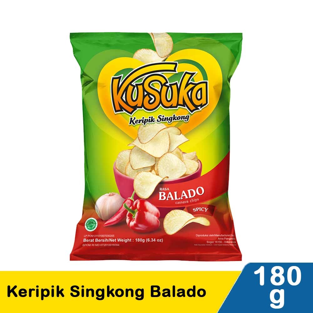 Jual KUSUKA KERIPIK SINGKONG BALADO 180g | Shopee Indonesia
