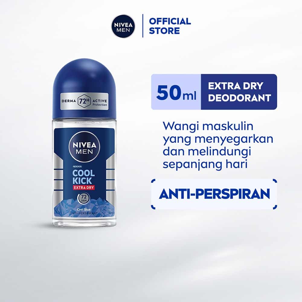 Jual NIVEA DEO ROLL ON FOR MEN COOL KICK 50mL | Shopee Indonesia