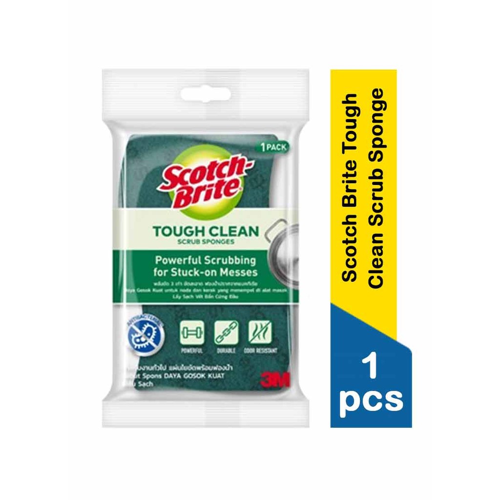 Jual SCOTCH BRITE TOUGH CLEAN SCRUB SPONGE | Shopee Indonesia