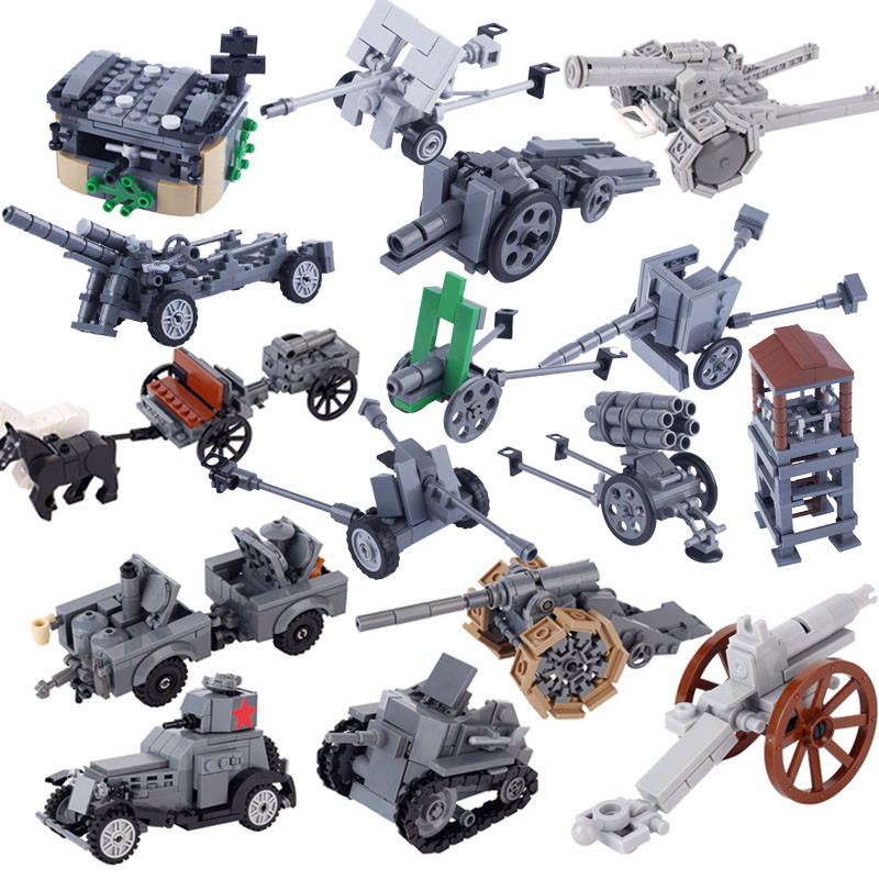 Jual WW1 WW2 Military Weapons Building Blocks Army Soldiers Figures ...
