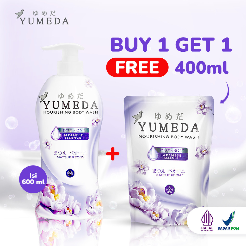 Jual [BUNDLING] YUMEDA Nourishing Body Wash Matsue Peony Pump Bottle ...