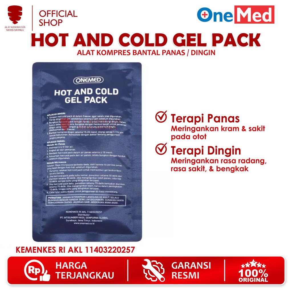 Jual Hot and Cold Pack Gel Onemed Alat Kompres Bantal Panas Dingin ...