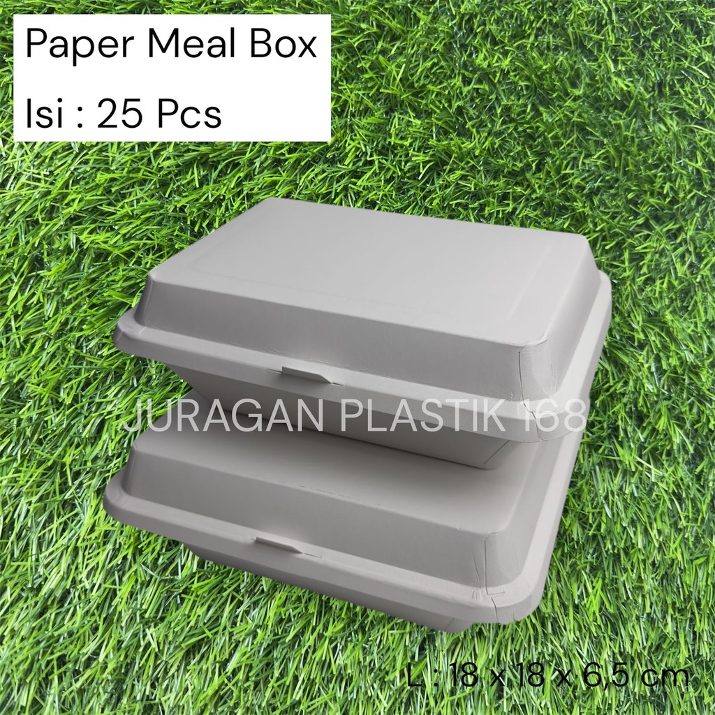 Jual Paper Meal Box Food Packaging Uk M & L - Isi 25 Pcs / Medium ...
