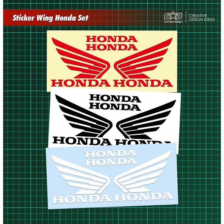 Jual Stiker/Sticker Cutting Honda Wing Set | Shopee Indonesia