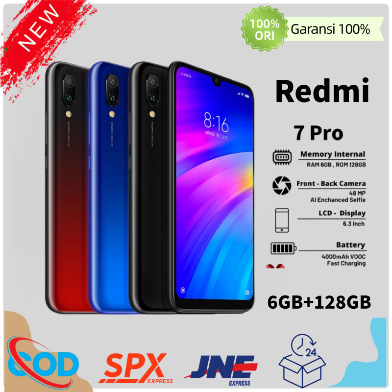 Jual HP Redmi 7 Pro / 6GB+128GB 4G LTE 6.3" Smartphone Dual SIM | 48MP ...