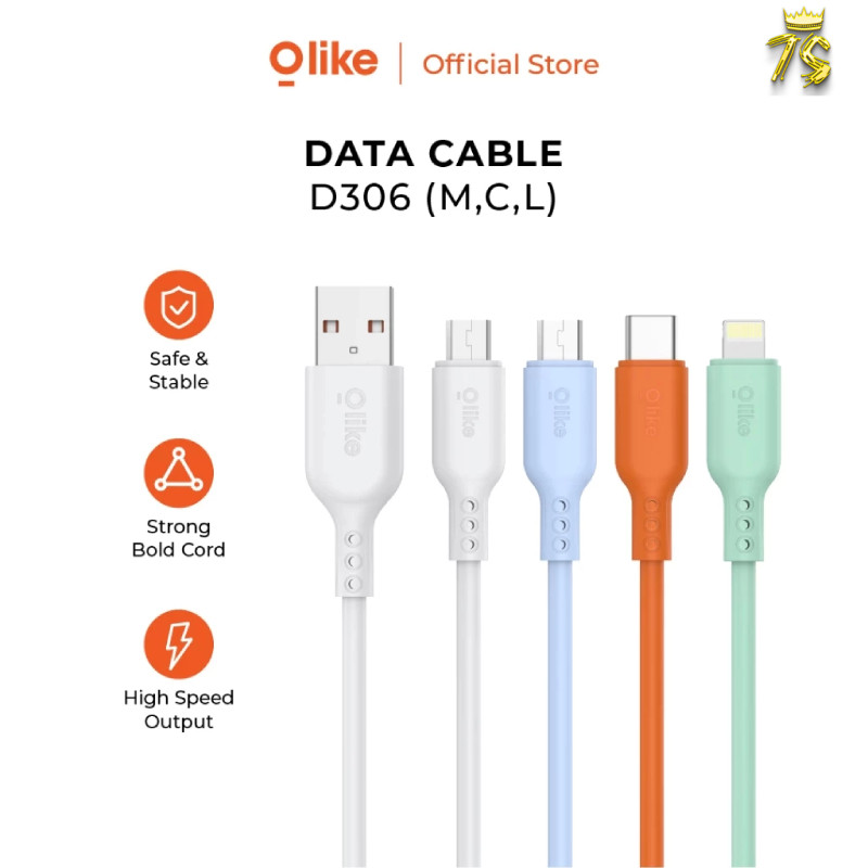 Jual Olike Kabel Data Fast Charging D306 Mix Color USB to Micro Type-C ...