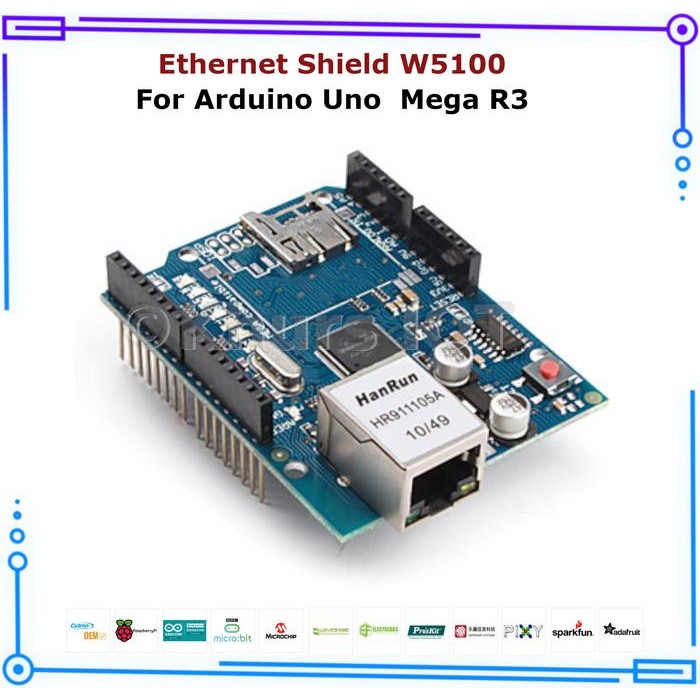 Jual Ethernet Shield For Arduino Wiznet W5100 Development Board BEST ...