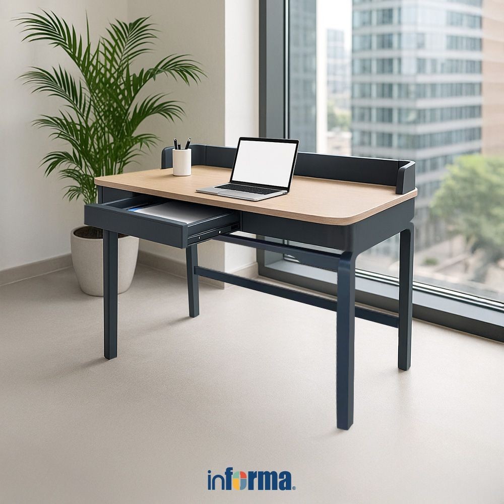 Jual Informa Ragnar Meja Kantor - Abu-Abu Charcoal Office Table ...