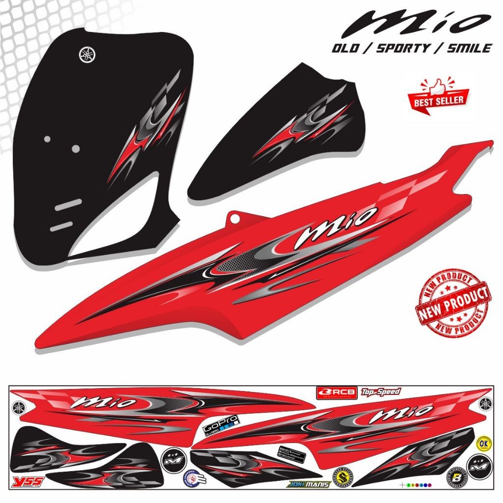Jual STIKER STRIPING VARIASI MOTOR MIO OLD MIO SPORTY 110 VARIASI MOTOR ...