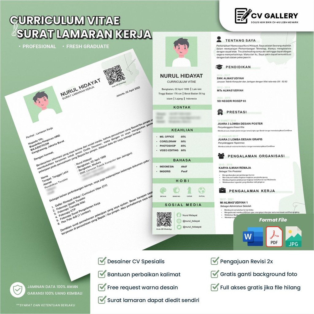 Jual JASA PEMBUATAN CV DAN SURAT LAMARAN KERJA MENARIK DAN PROFESIONAL ...