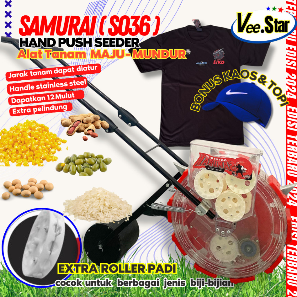 Jual Alat tanam Jagung Dorong Kacang Padi Biji-bijian Samurai Hand Push ...