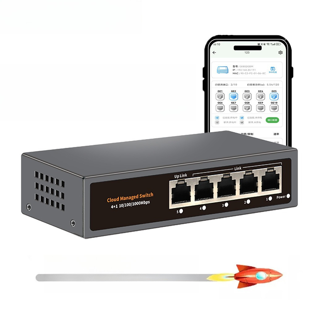 Jual Cloud Managed Gigabit Ethernet Network Switch 5 Port 100/1000Mbps ...