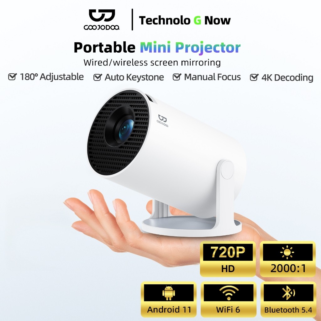 Jual GOOJODOQ PROYEKTOR ANDROID 4K WIFI Bluetooth / PROJECTOR ANDROID ...
