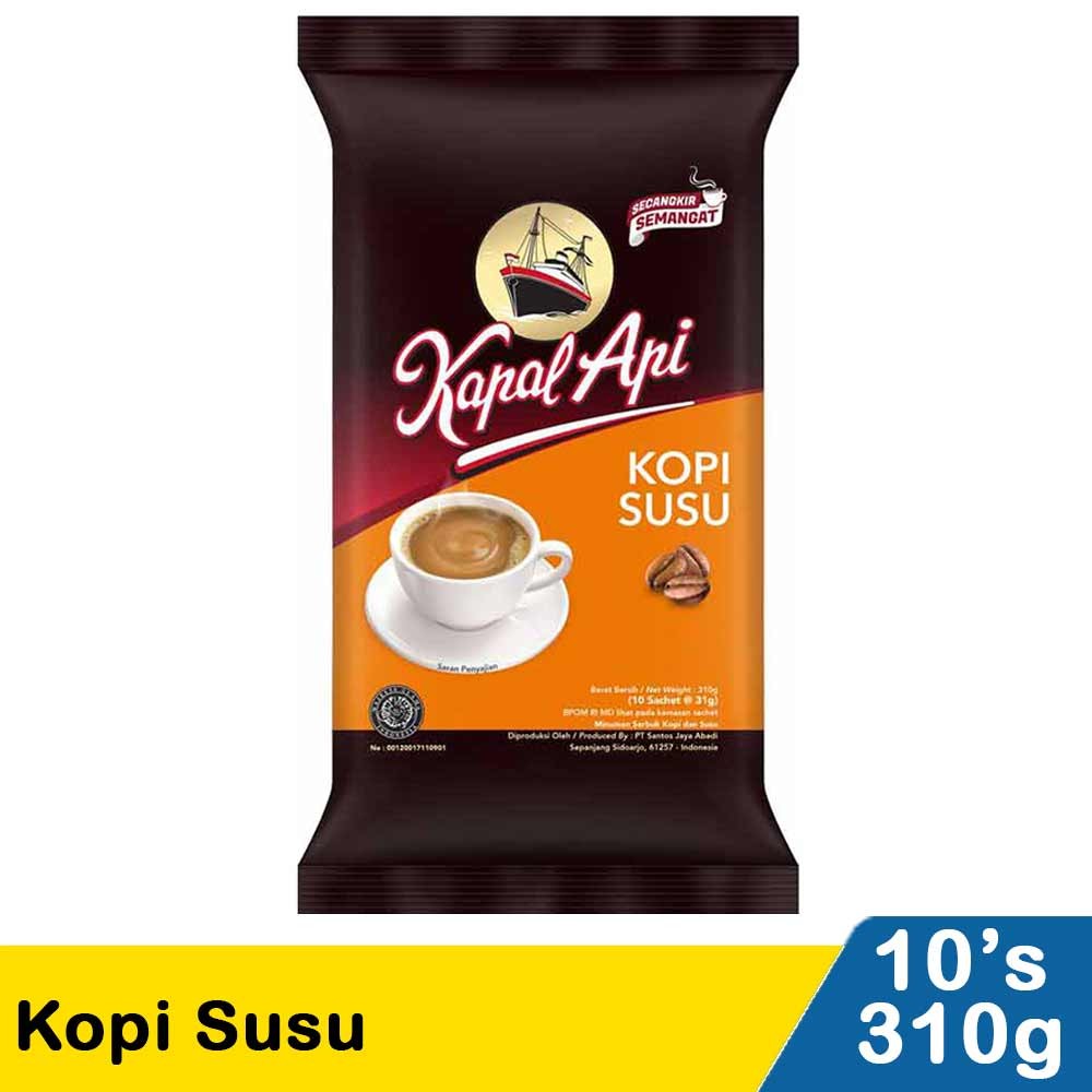 Jual KAPAL API KOPI SUSU 10X31g | Shopee Indonesia