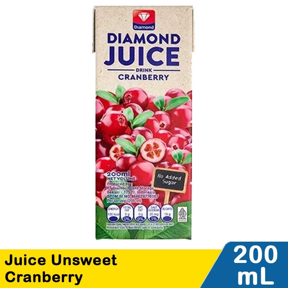 Jual DIAMOND JUICE UNSWEET CRANBERRY 200mL | Shopee Indonesia