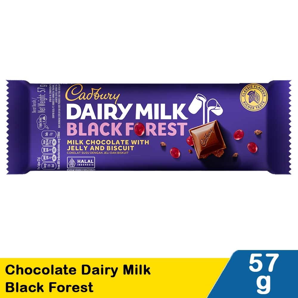 Jual CADBURY CHOCOLATE DAIRY MILK BLACK FOREST 62/57g | Shopee Indonesia