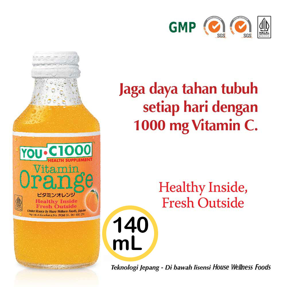 Jual YOU C1000 HEALTH DRINK VITAMIN ORANGE 140mL | Shopee Indonesia