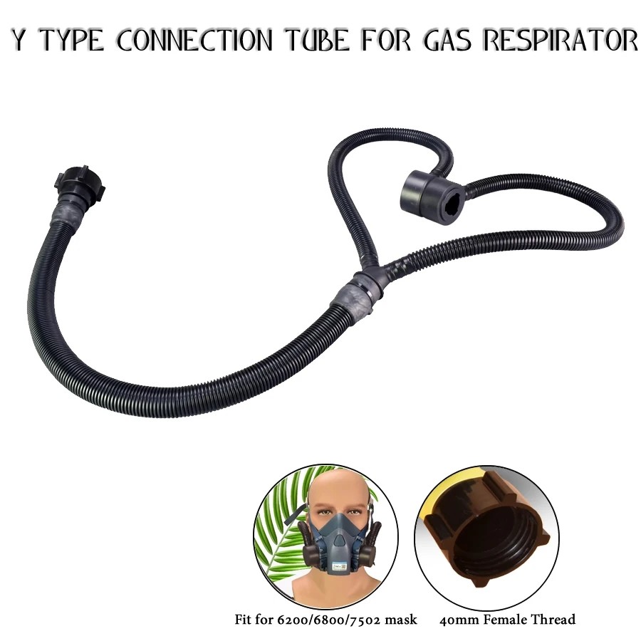 Jual Model Y-Type 40mm Universal Breathing Tube Connectable Gas Mask ...