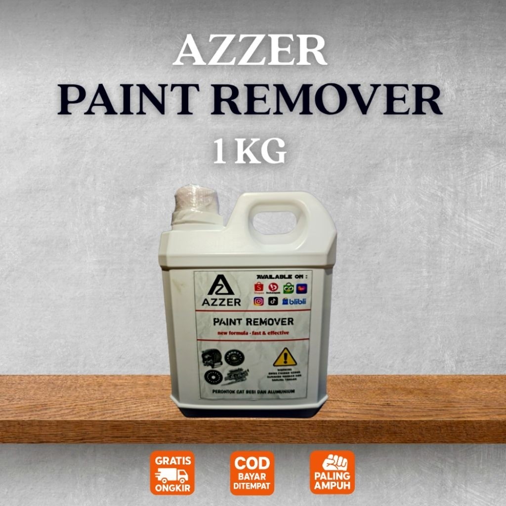 Jual HARGA TERMURAH! Paint Remover Azzer 1Kg Penghilang Cat Besi ...