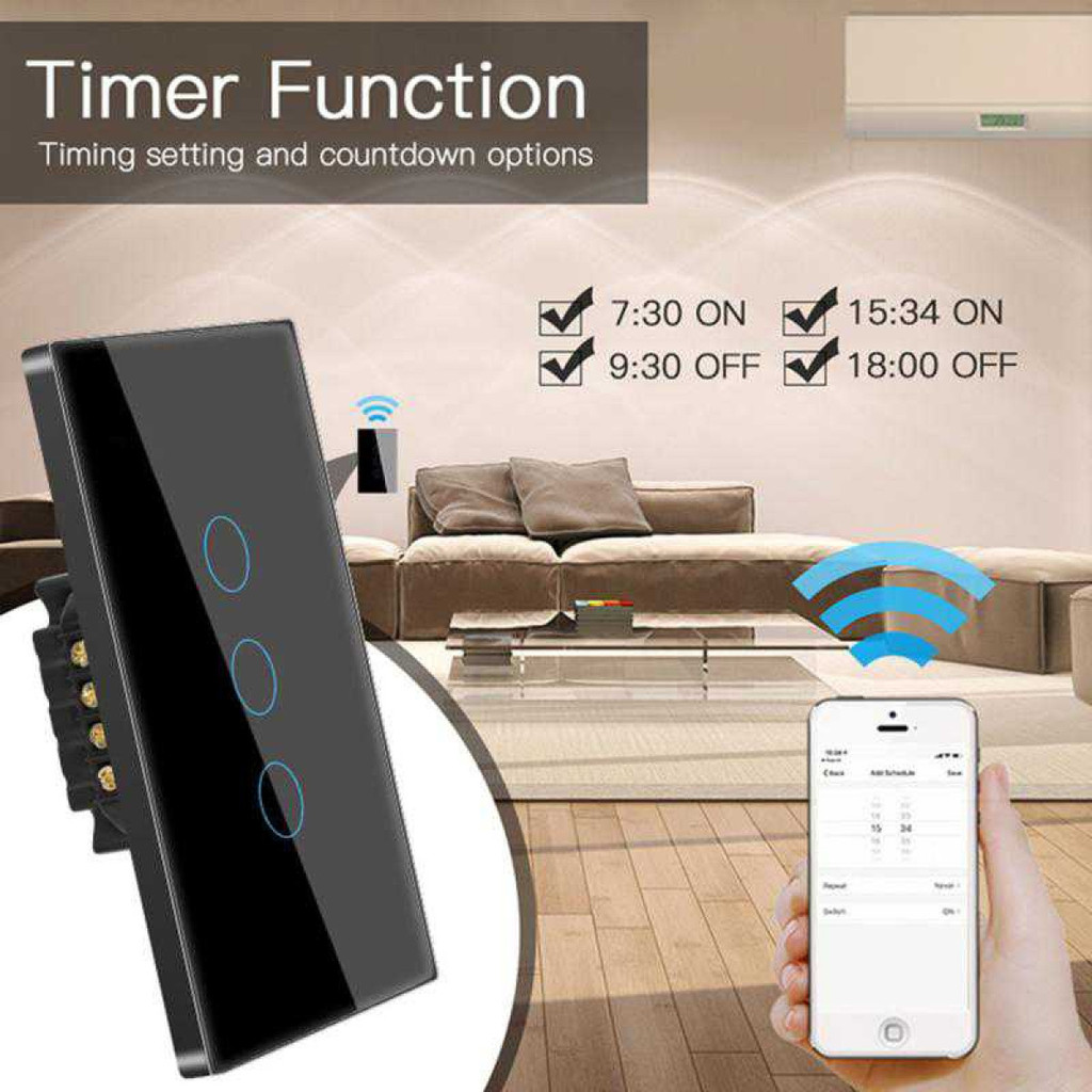Jual TUYA Saklar Lampu Pintar Smart Switch WiFi Timer Touch Sense 10A ...