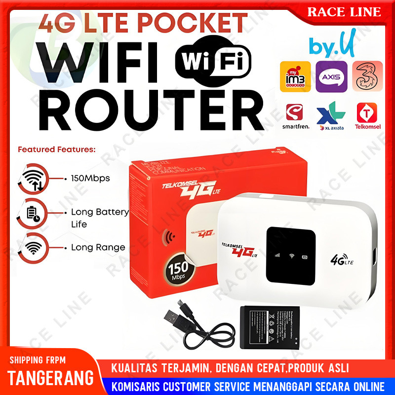 Jual Modem WiFi Mifi 4G Portable Semua Operator GSM Telkomsel XL Indosat Tri Axis By.u Kecepatan ...