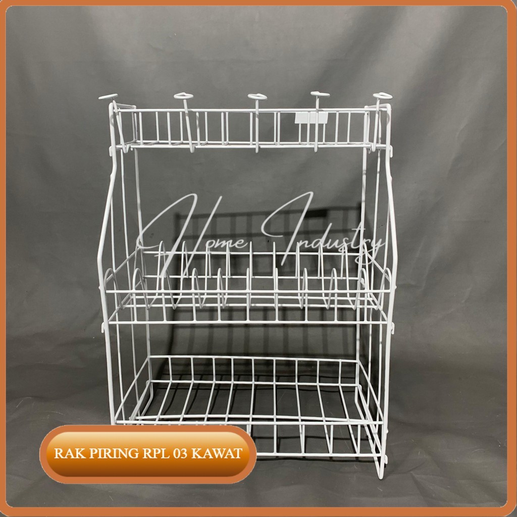 Jual Promo Rak Piring Rpl 03 kawat putih Ukuran 51cm /Rak Kawat/Rak ...