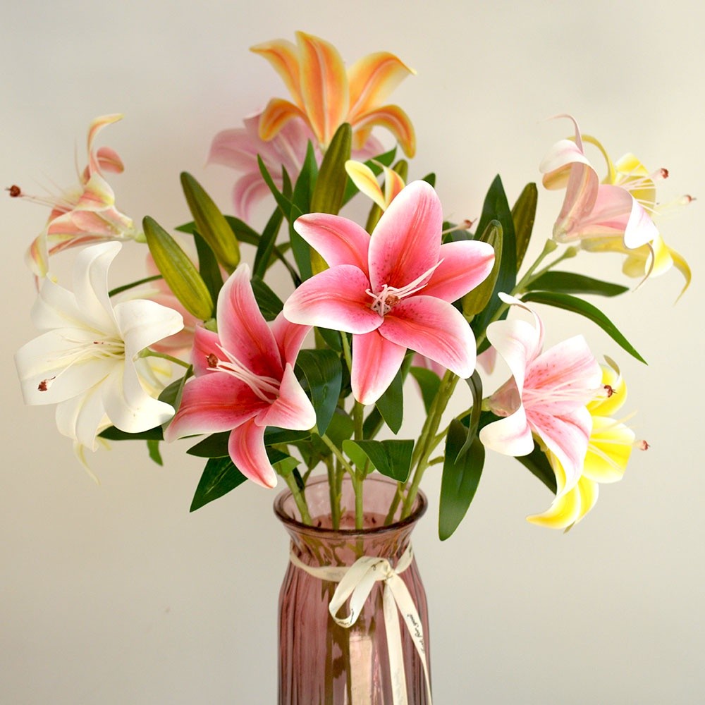 Jual FLO FLO - Bunga L2 Lily Latex Cabang 2 Artificial Bunga lili Palsu ...