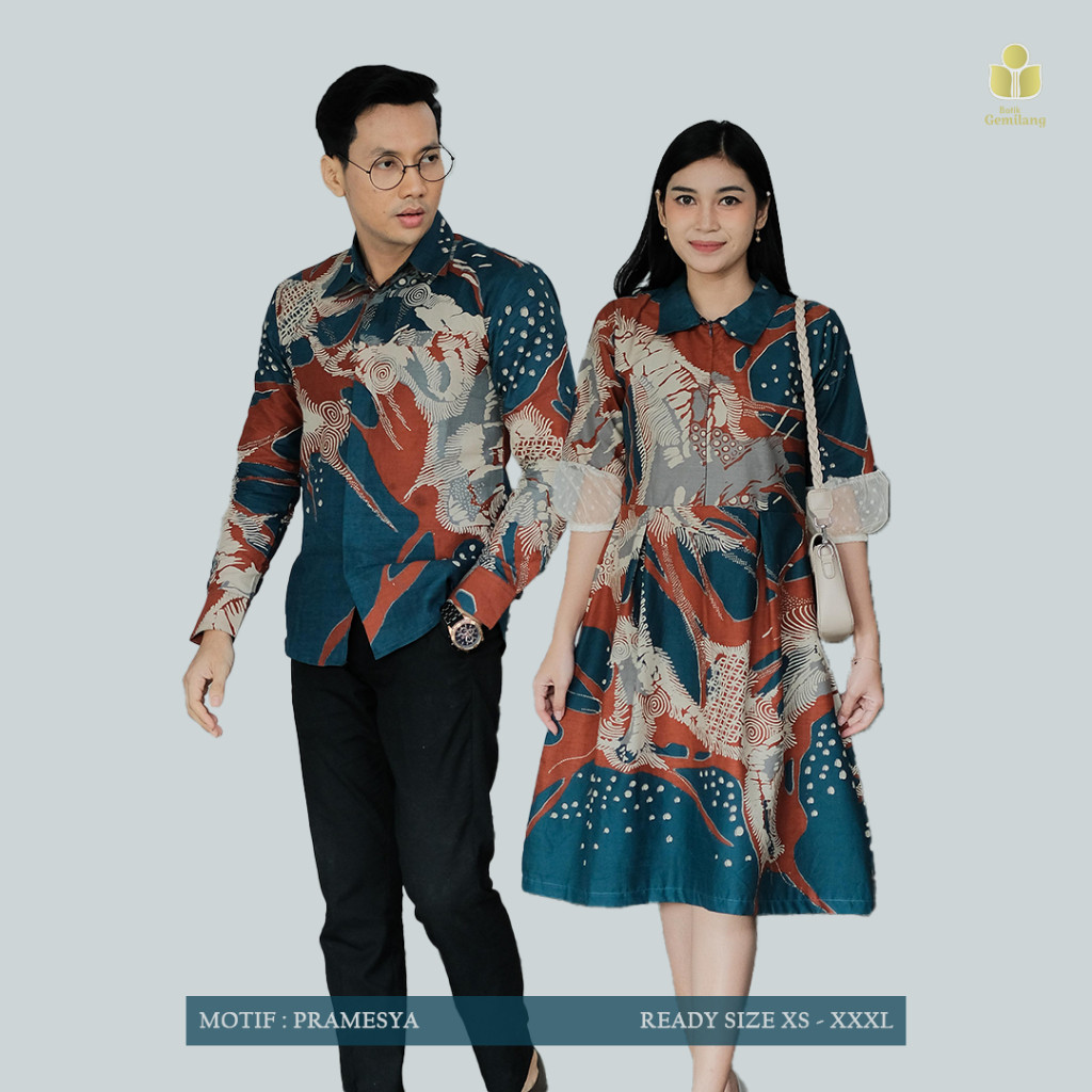 Jual BATIK GEMILANG - Motif Pramesya couple batik solo batik pria ...