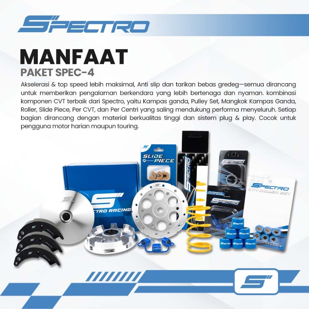 Jual Spectro Paket CVT Spec 4 Mio Karbu Mio Sporty Mio Smile Soul Fino Karbu Kirian Roller ...