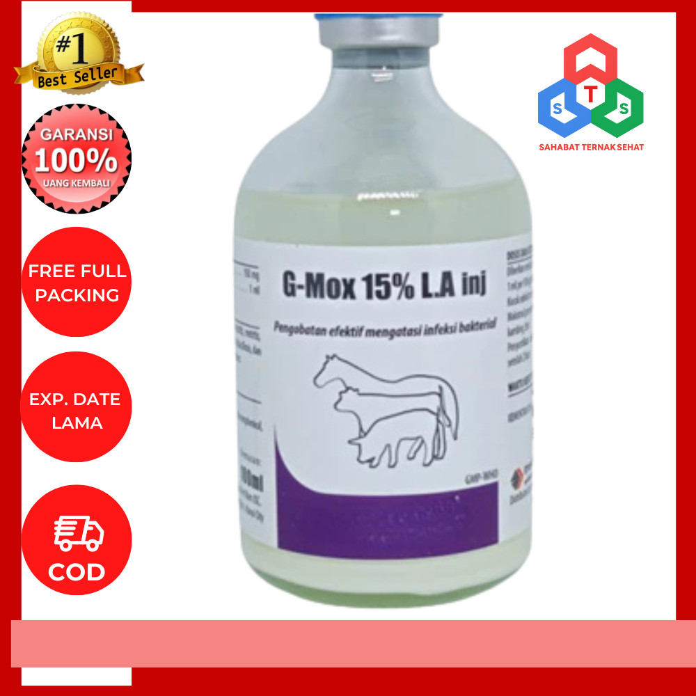 Jual G-MOX 15% LA injek 100ml Anti biotik hewan besar | Shopee Indonesia