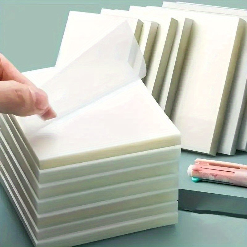 Jual Transparent Sticky Notes, Writable Minimalist Memo Paper, Can Be ...