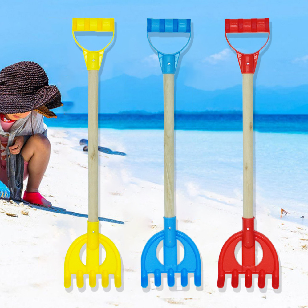 Jual 21 in Wooden Beach Sand Shovels Toy For Kids Adults Beach Spade ...
