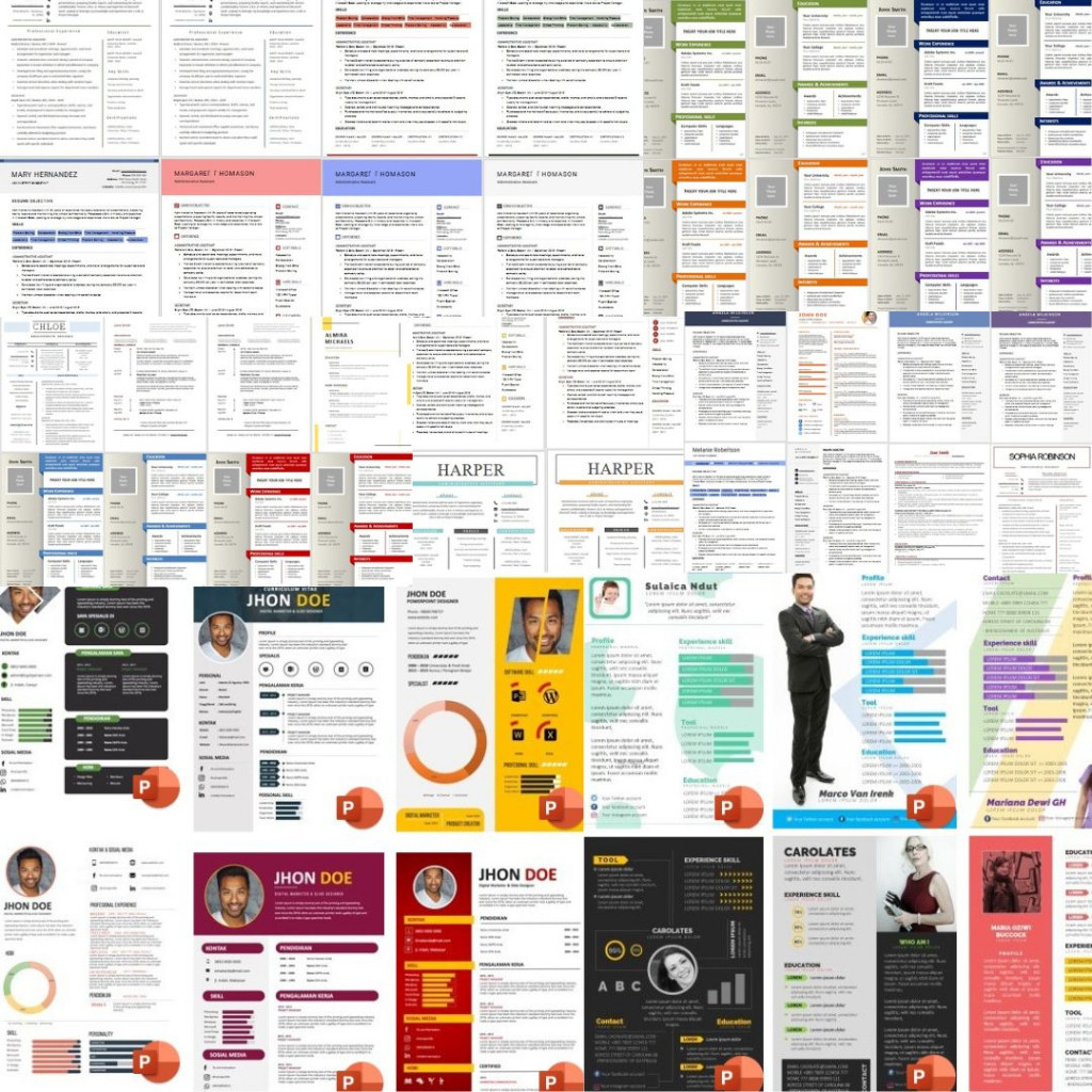 Jual BundIe 750+ Template Resume | CV Curriculum Vitae Format Word ...