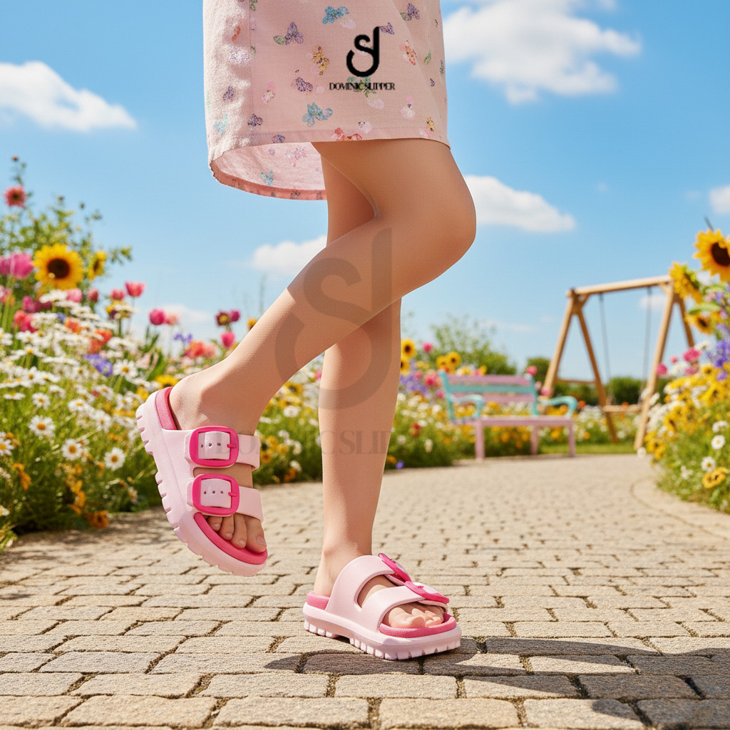 Jual DM Sandal Anak Perempuan Sendal Selop Empuk Anti Slip Double Sol ...