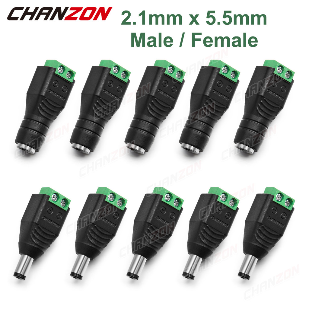 Jual 10pcs 12V DC Power Connector Plug Jack Male Female Socket Barrel 2 ...