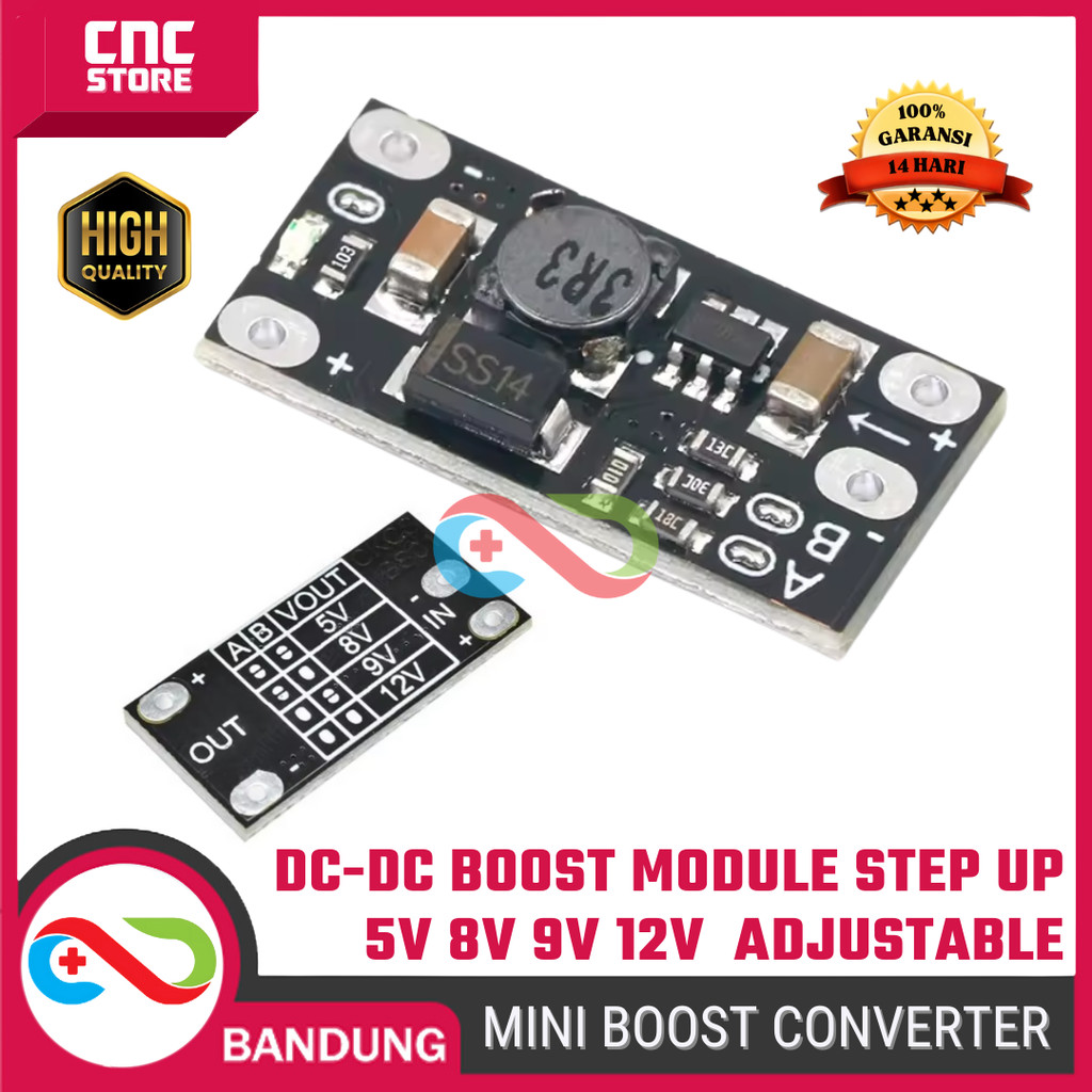 Jual Mini Boost Converter Step Up 1.5A – DC to DC Power Supply 5V 8V 9V ...