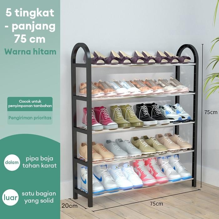 Jual Rak Sandal 4 Susun dan 5 Susun Rak Sepatu Serbaguna Bahan Plastik ...