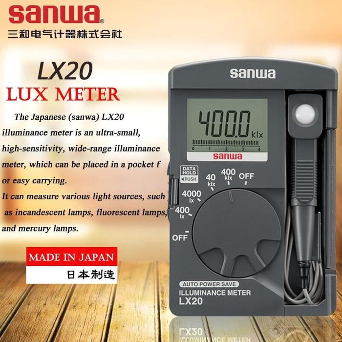 Jual Sanwa LX20 Lux Meter Illuminance Meter - Pengukur Intensitas ...