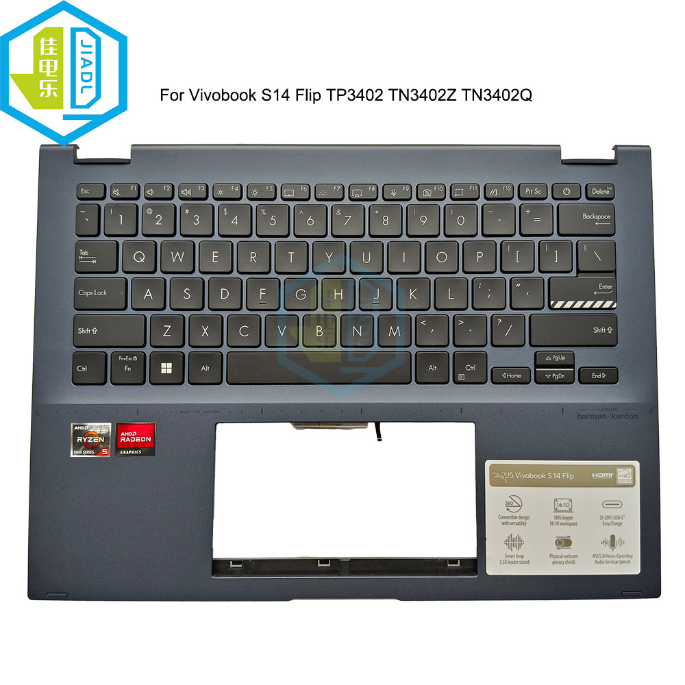 Jual Backlit US Keyboard Palmrest Top Case For ASUS Vivobook S 14 Flip ...
