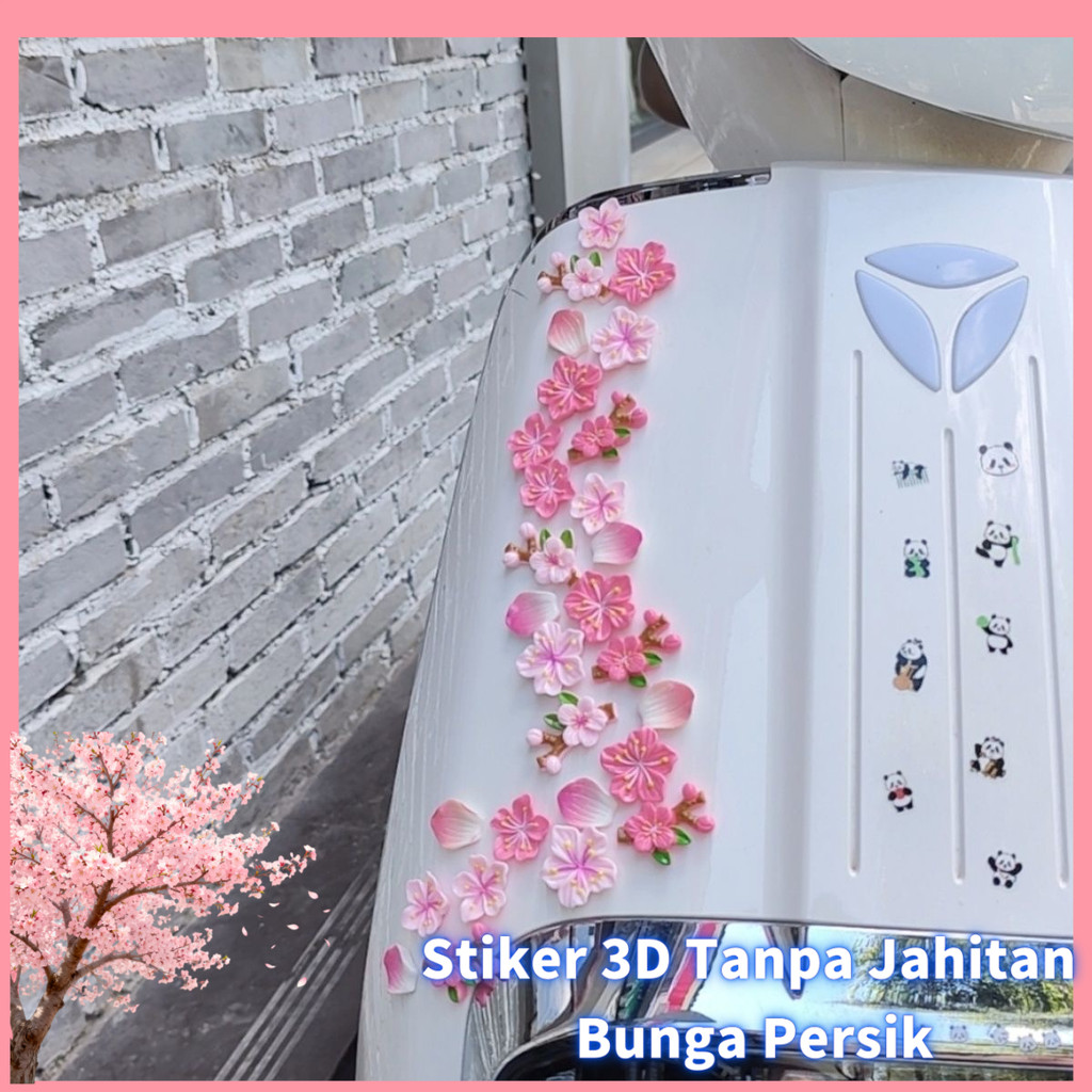Jual Stiker Stereo 3D Seamless Bunga Persik Dekorasi Interior Mobil ...