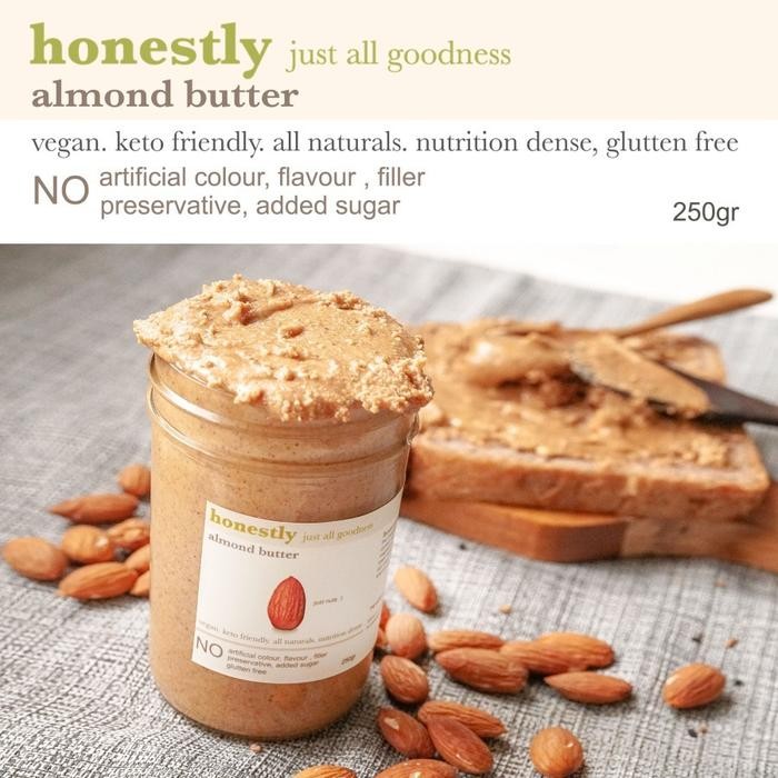 Jual Best Seller HONESTLY almond butter - tanga gula vegan keto gluten ...