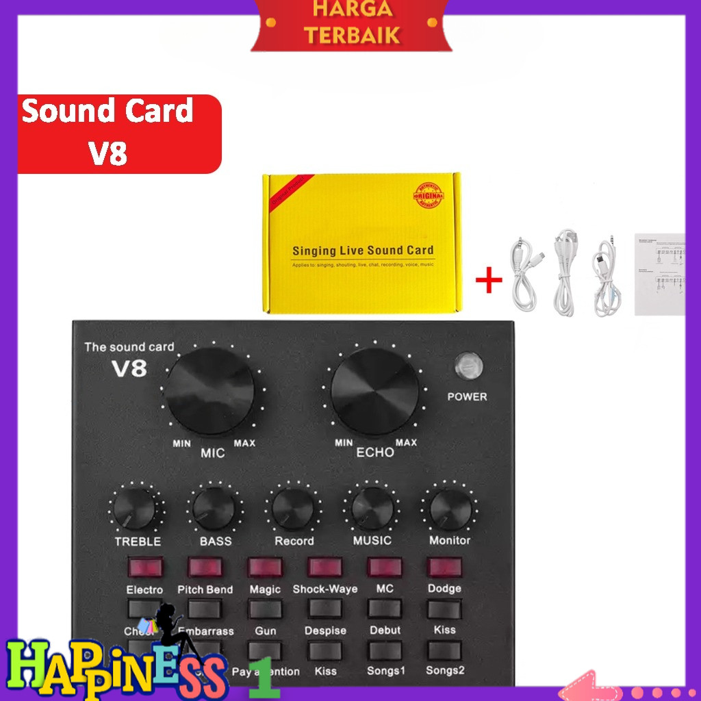 Jual SOUND CARD V8 LIVE BROADCAST MIXER BLUETOOTH AUDIO USB EXTERNAL ...